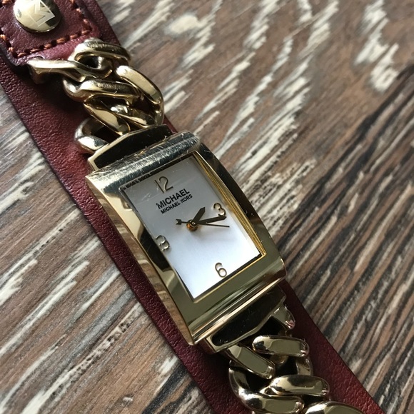 MICHAEL Michael Kors | Accessories | Michael Kors Leather Gold Tone ...